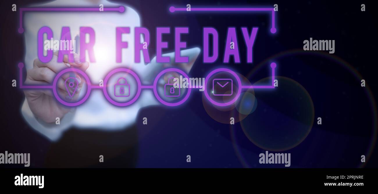 Writing Displaying Text Car Free Day Business Approach Environment