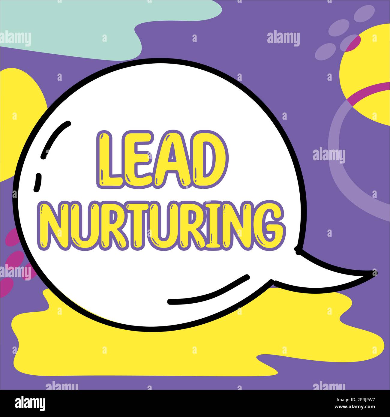 Text caption presenting Lead Nurturing, Word for method of building a ...