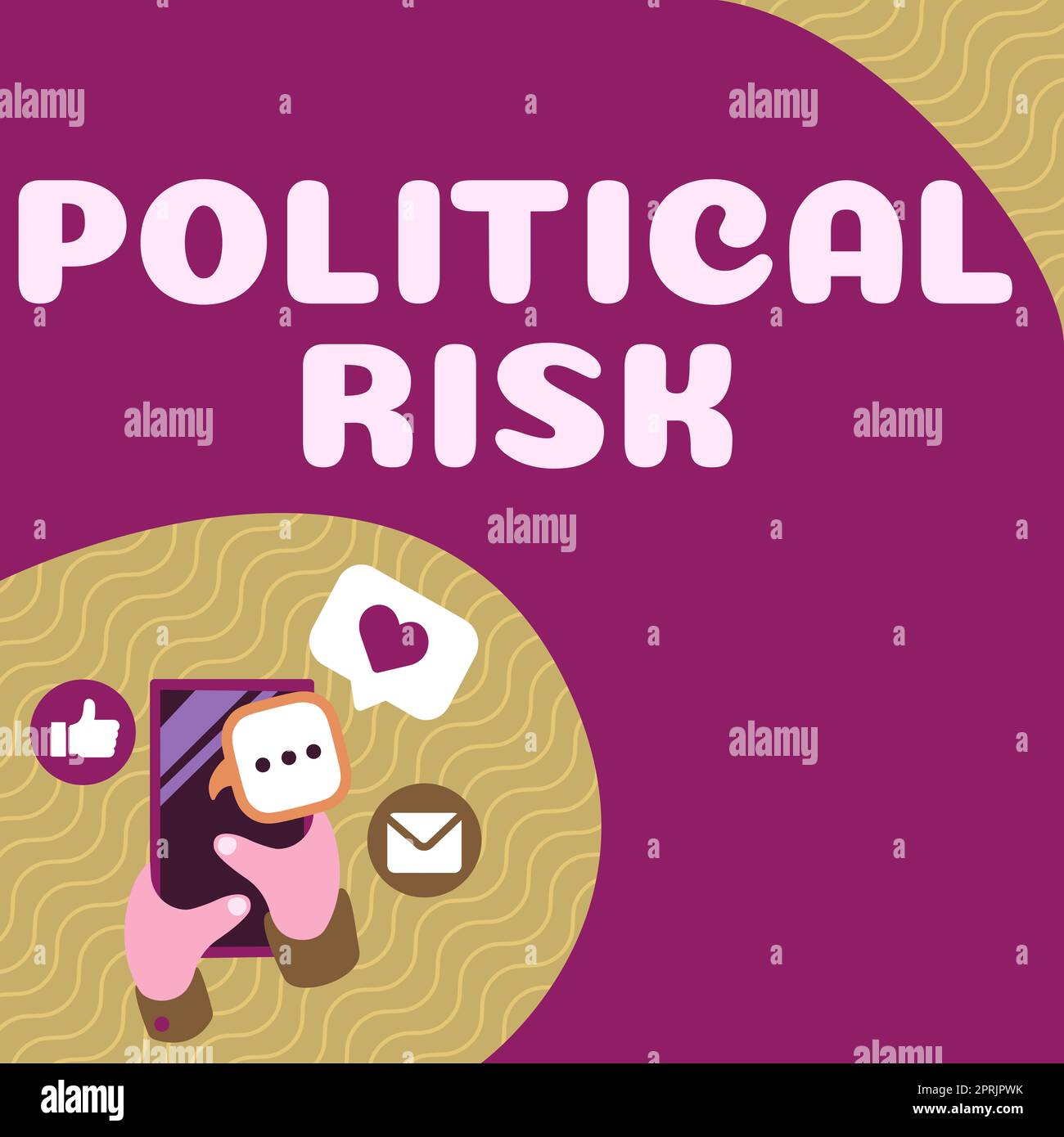 Hand writing sign Political Risk, Business showcase communications ...