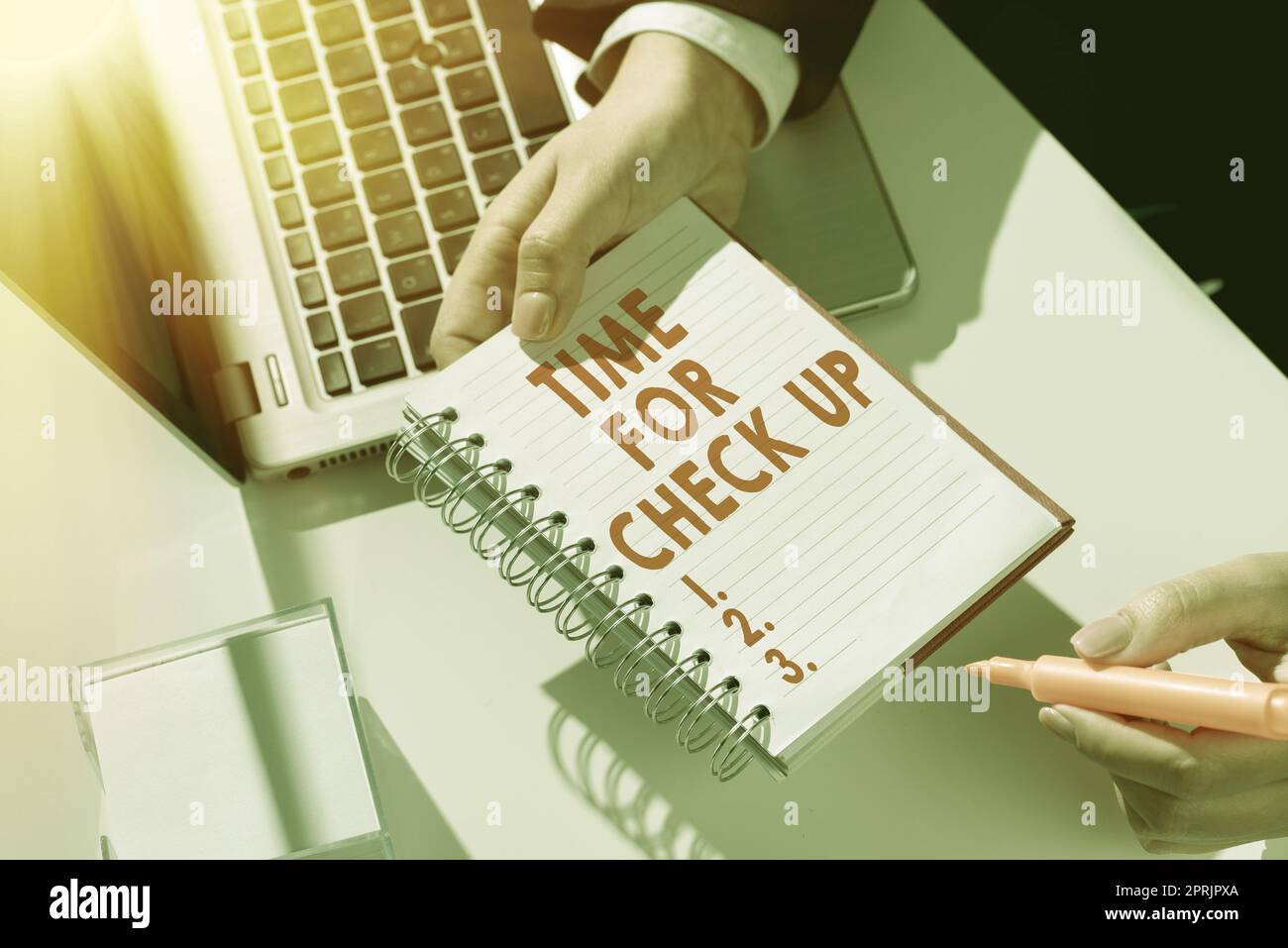 Hand writing sign Time For A Check Up, Business approach a Thorough ...