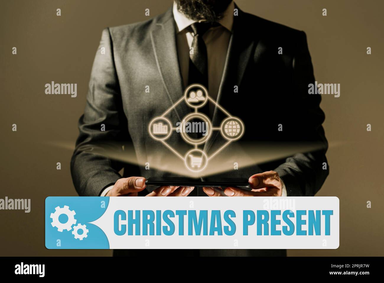 Sign displaying Christmas Present, Concept meaning presented as a gift ...