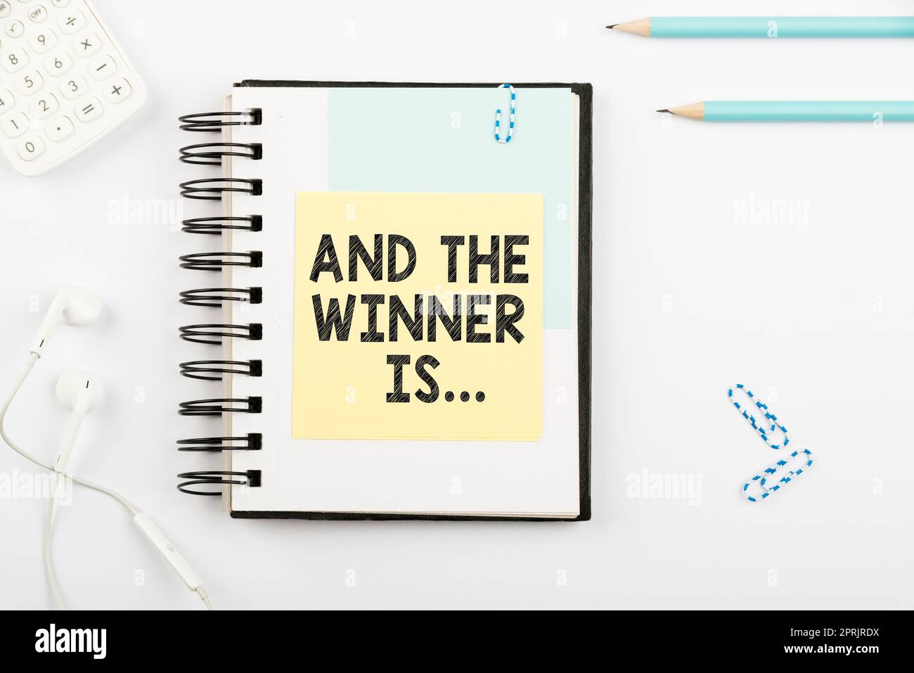 Sign displaying And The Winner Is..., Conceptual photo Announcing who ...