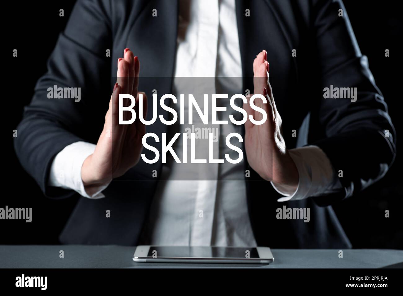 Handwriting text Business SkillsAn ability to acquire systematic effort ...