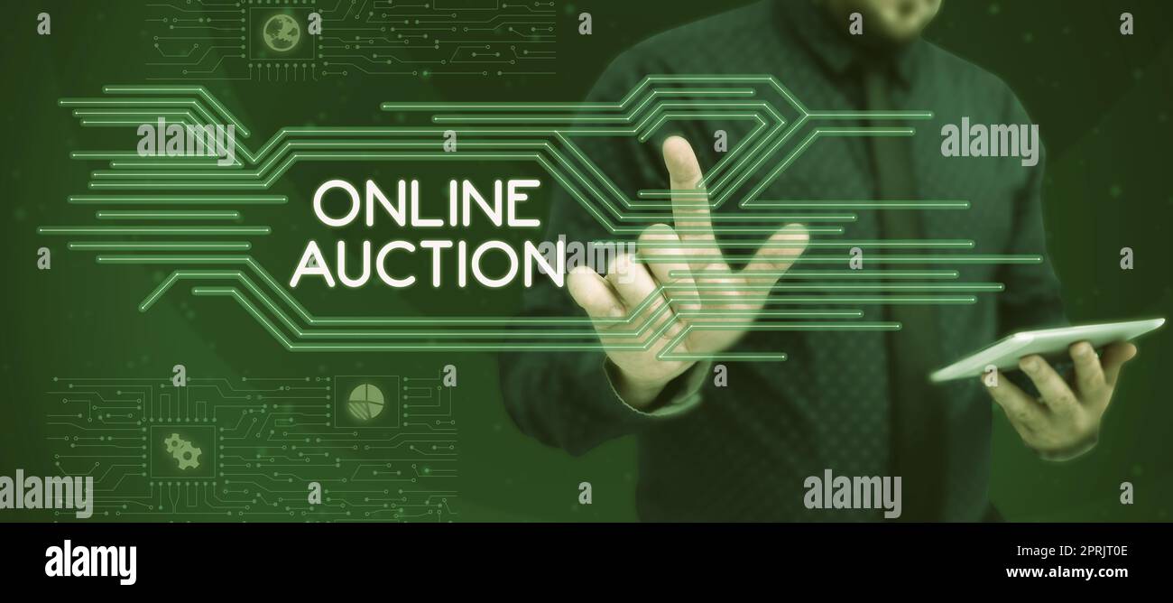 Conceptual display Online Auction, Business overview process of buying ...