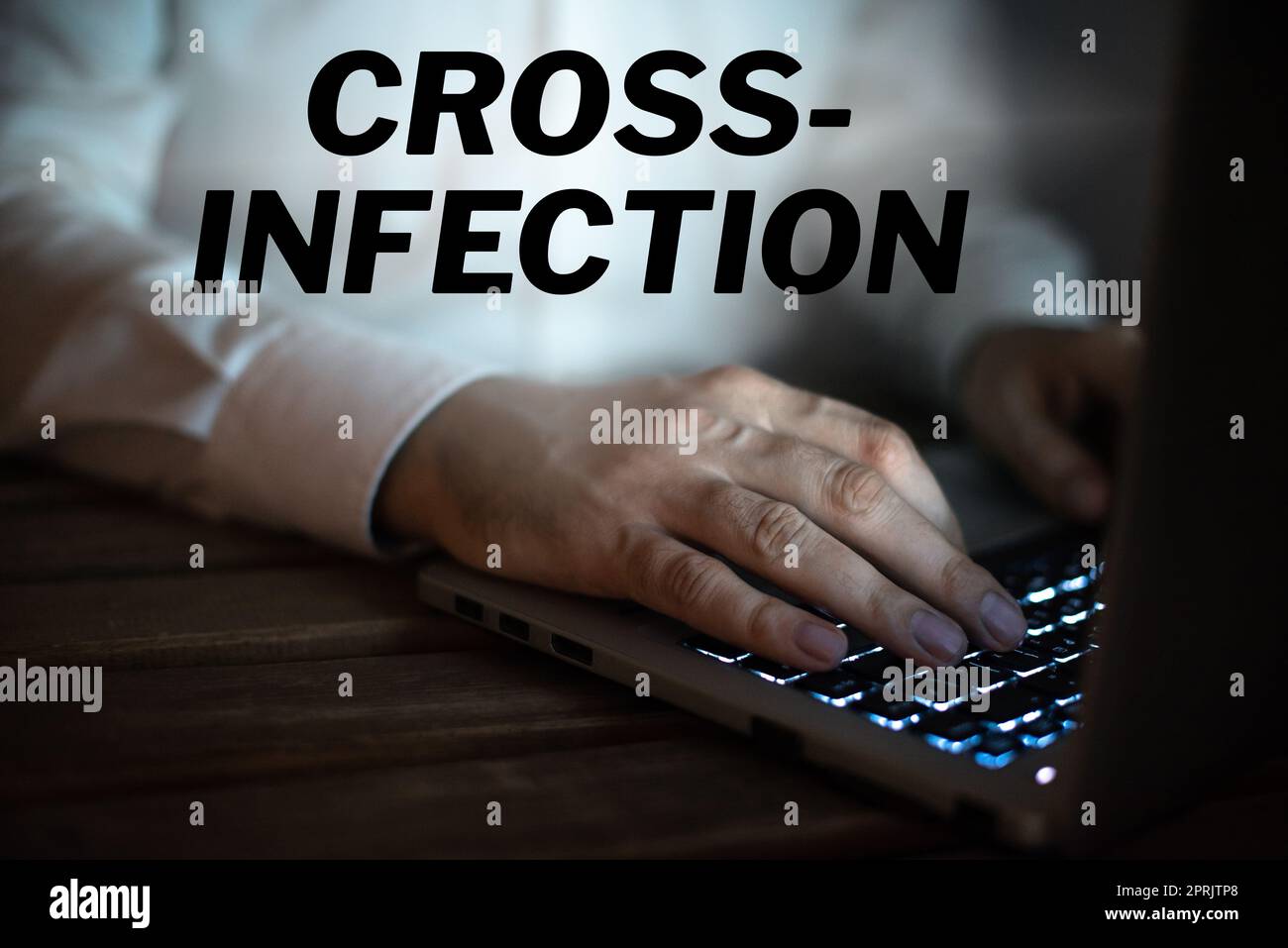 Conceptual display Cross Infection, Business approach disease-causing ...