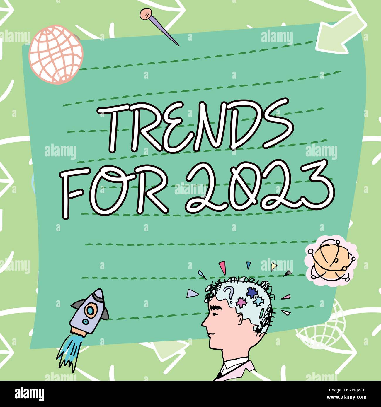 Handwriting text Trends For 2023, Word Written on list of things that ...