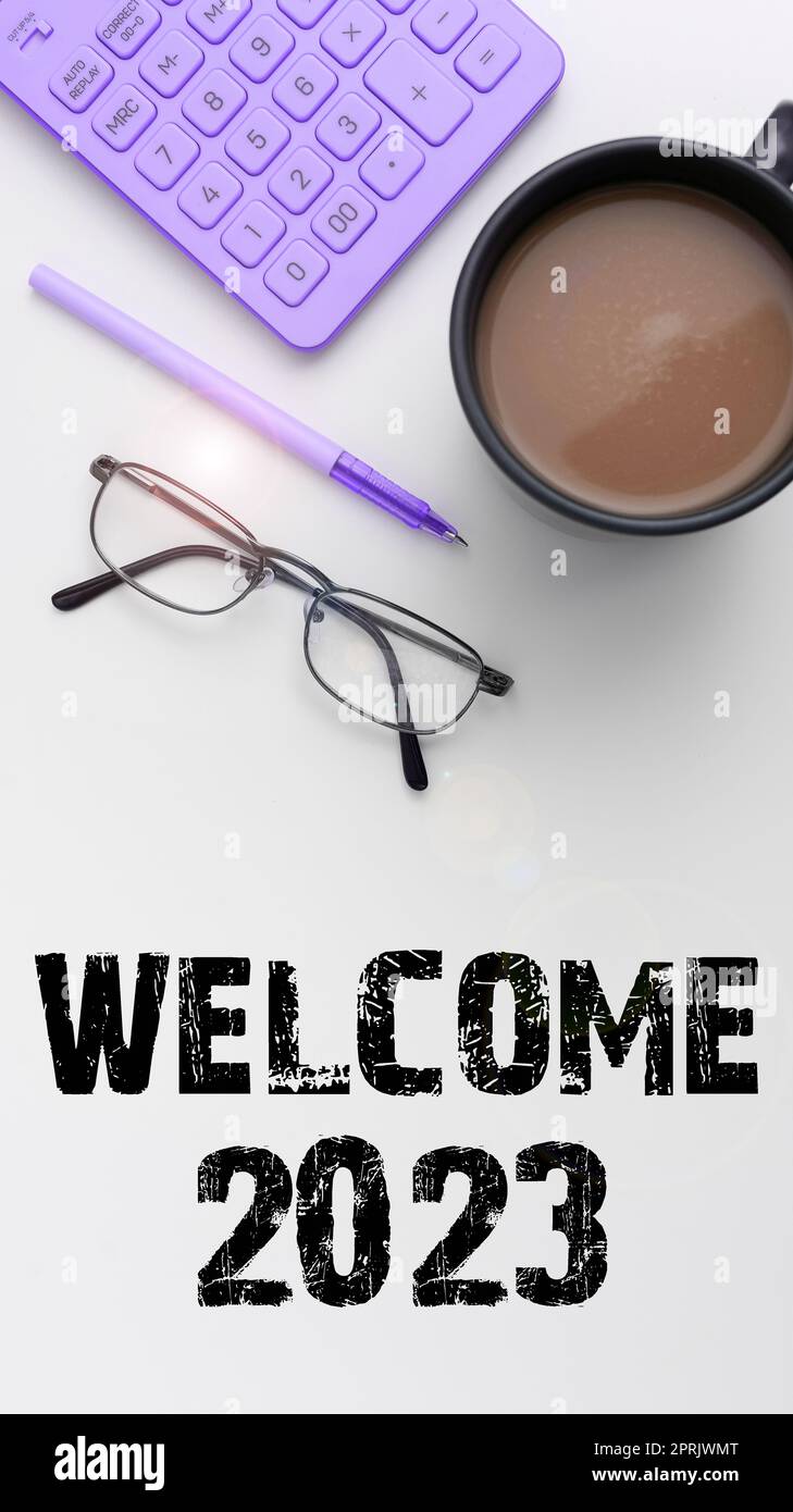 Text caption presenting Welcome 2023, Word Written on New Year ...