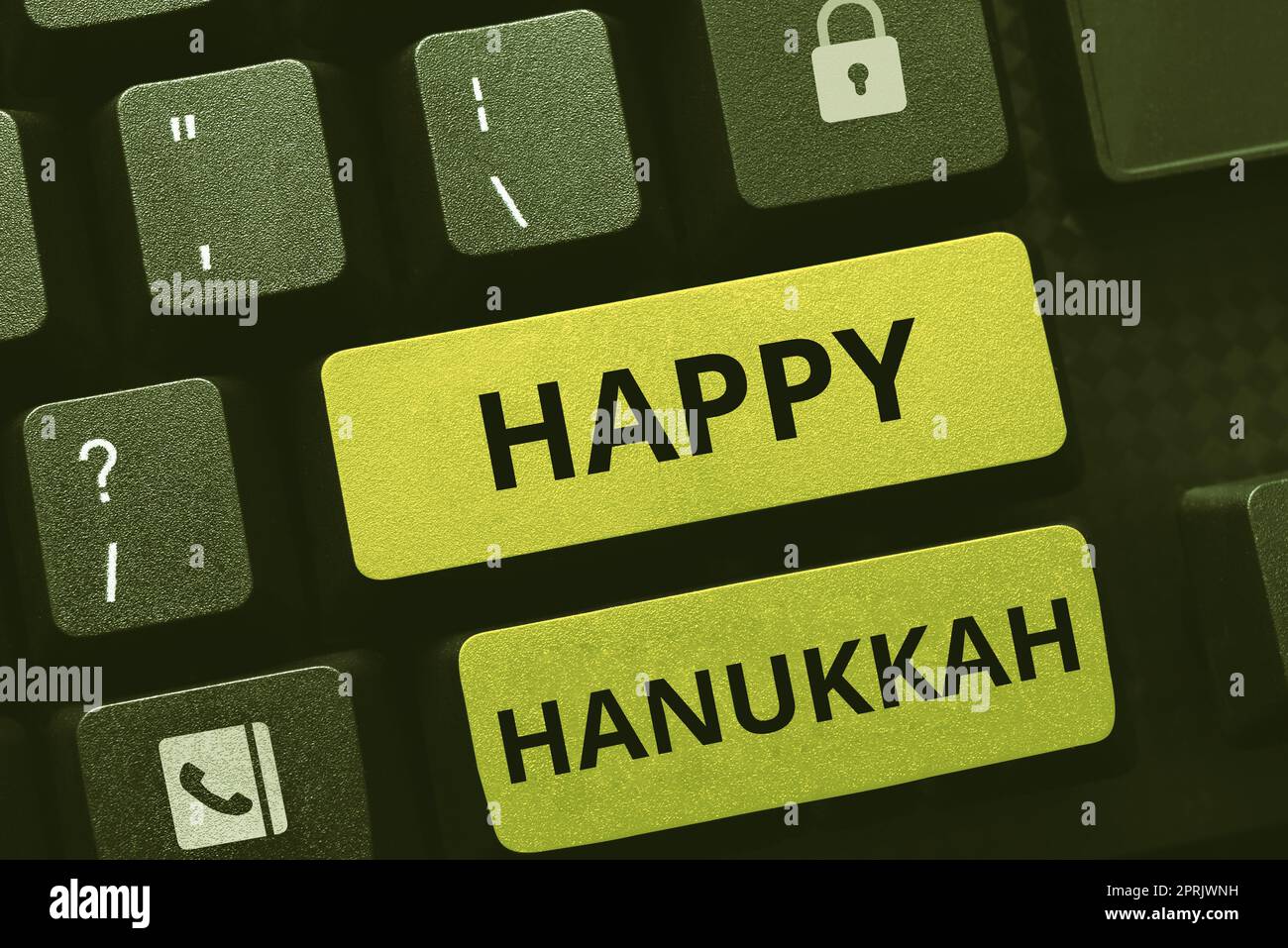 Conceptual caption Happy Hanukkah, Word for a day related with scary ...
