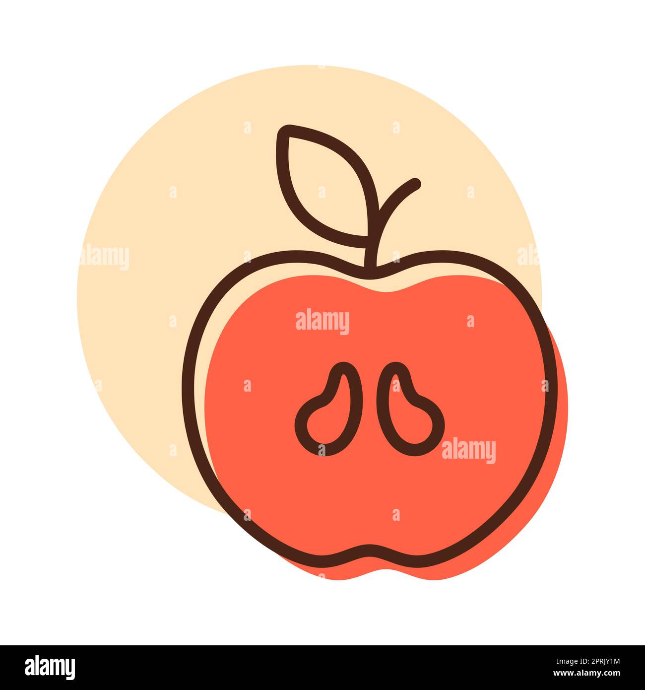 Apple vector isolated icon. Graph symbol for food and drinks web site ...