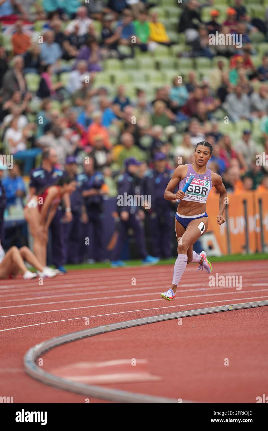 Nicole Yeargin participating in the 4x400 meters relay of the European ...