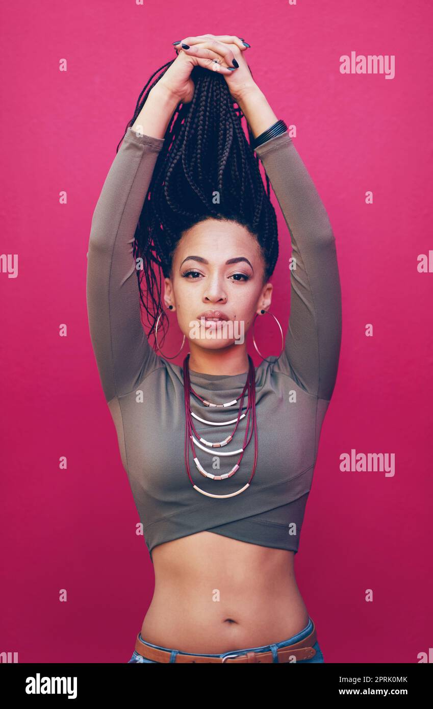 Shes got beauty and braids. an attractive young woman with braids ...