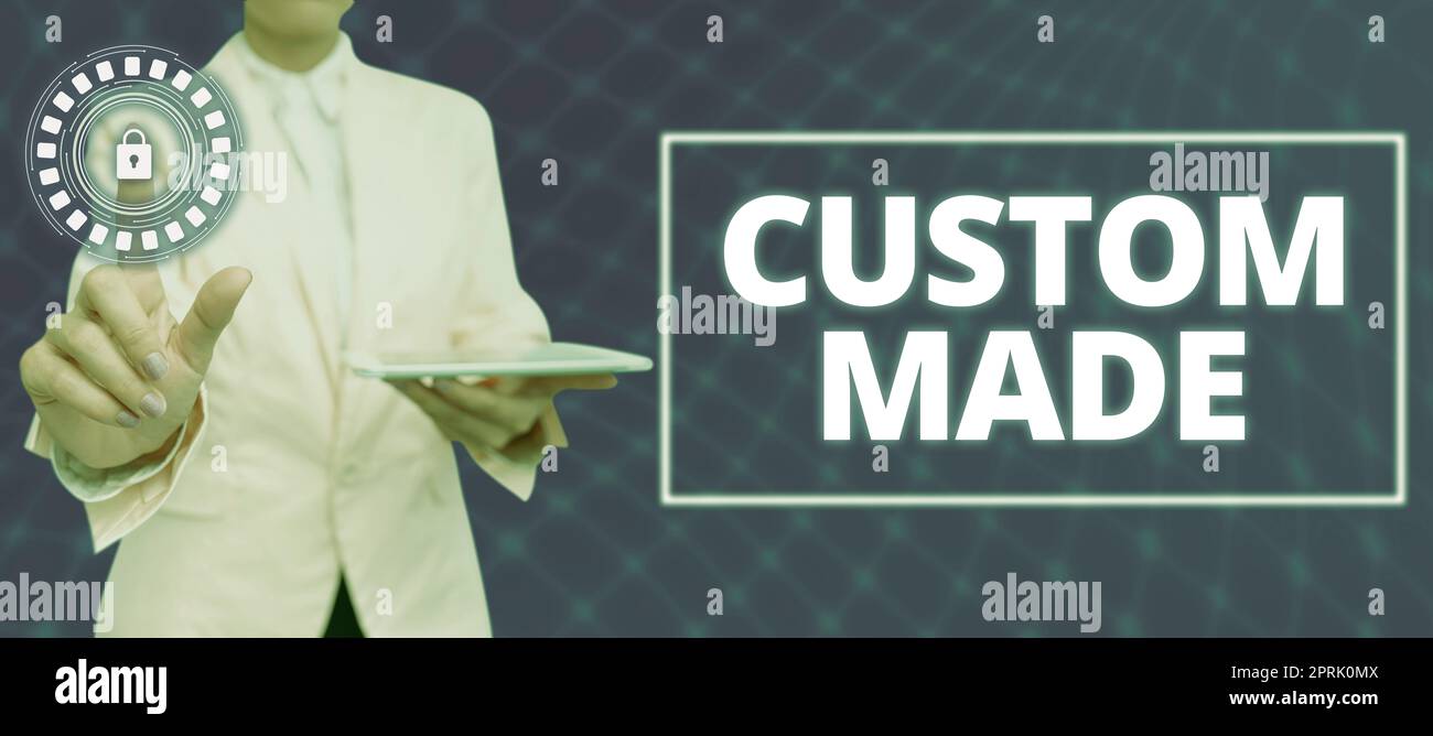 Conceptual display Custom Made, Business showcase something is done to ... Conceptual display Custom Made, Business showcase something is done to ...