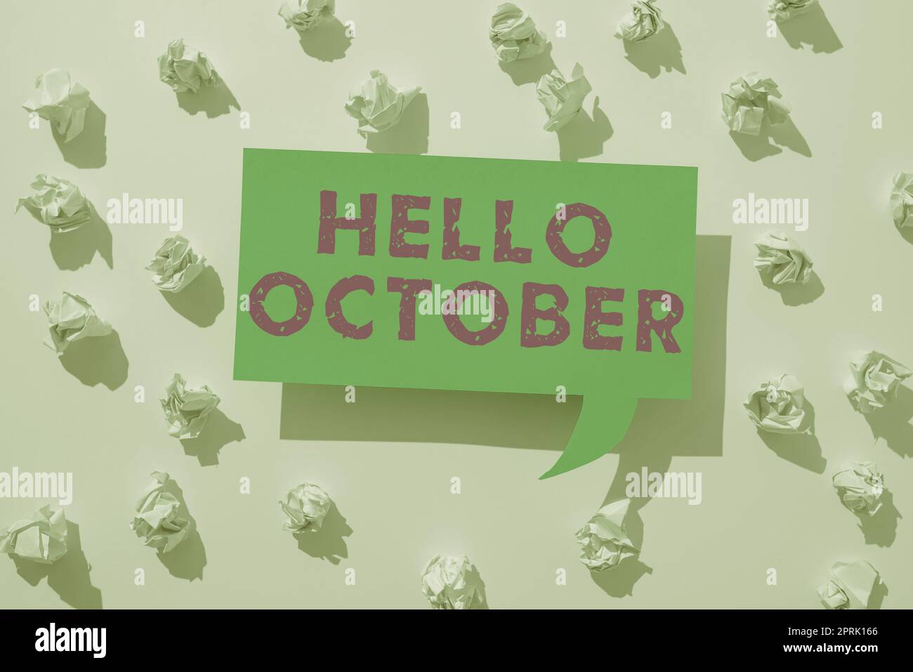Hand writing sign Hello October, Conceptual photo Last Quarter Tenth ...