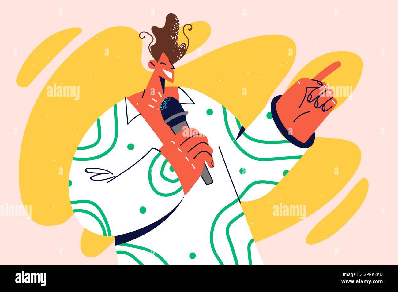 Smiling young adult making live Stock Vector Images - Alamy