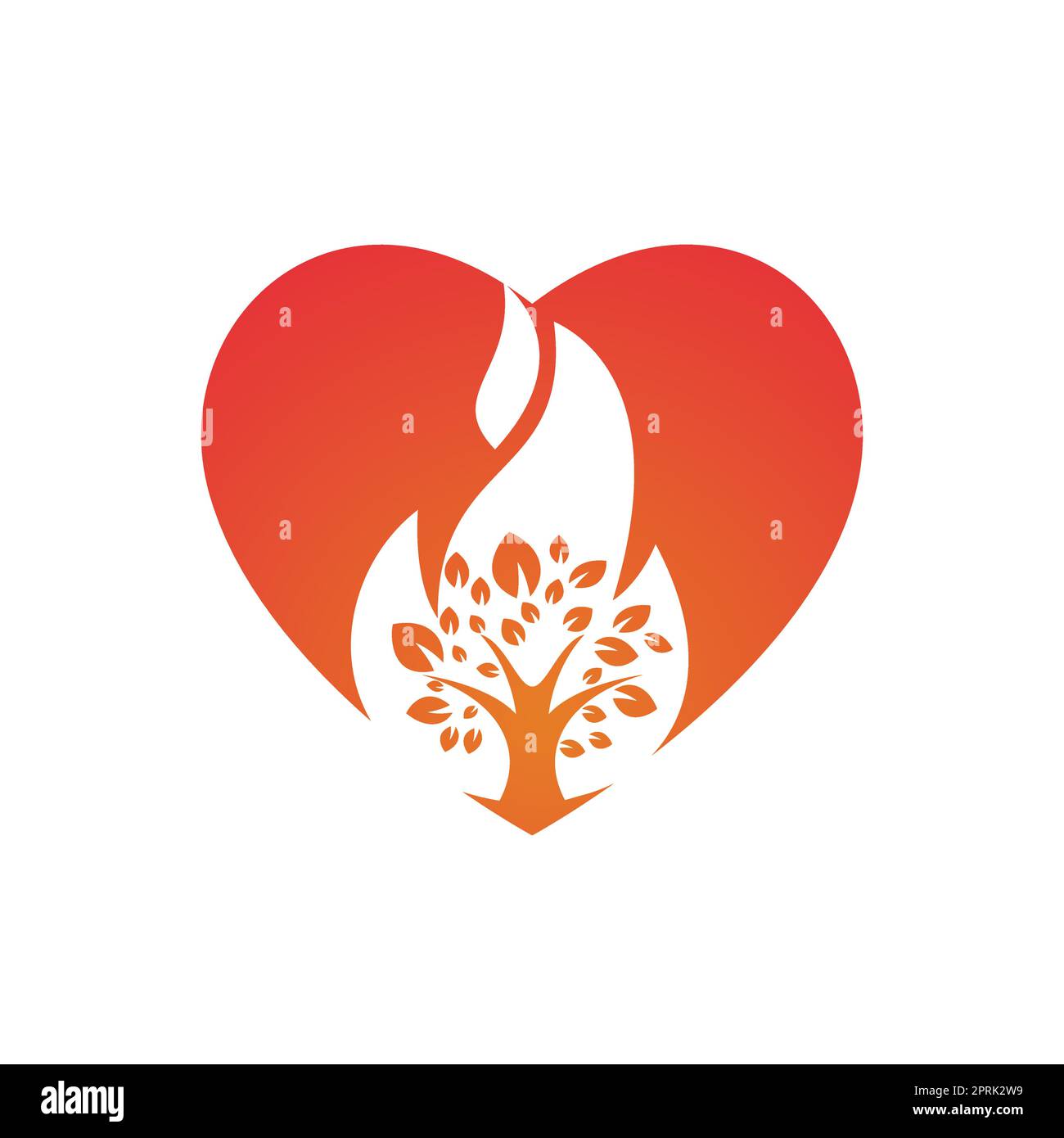 Fire Tree vector logo design template Stock Vector Image & Art - Alamy
