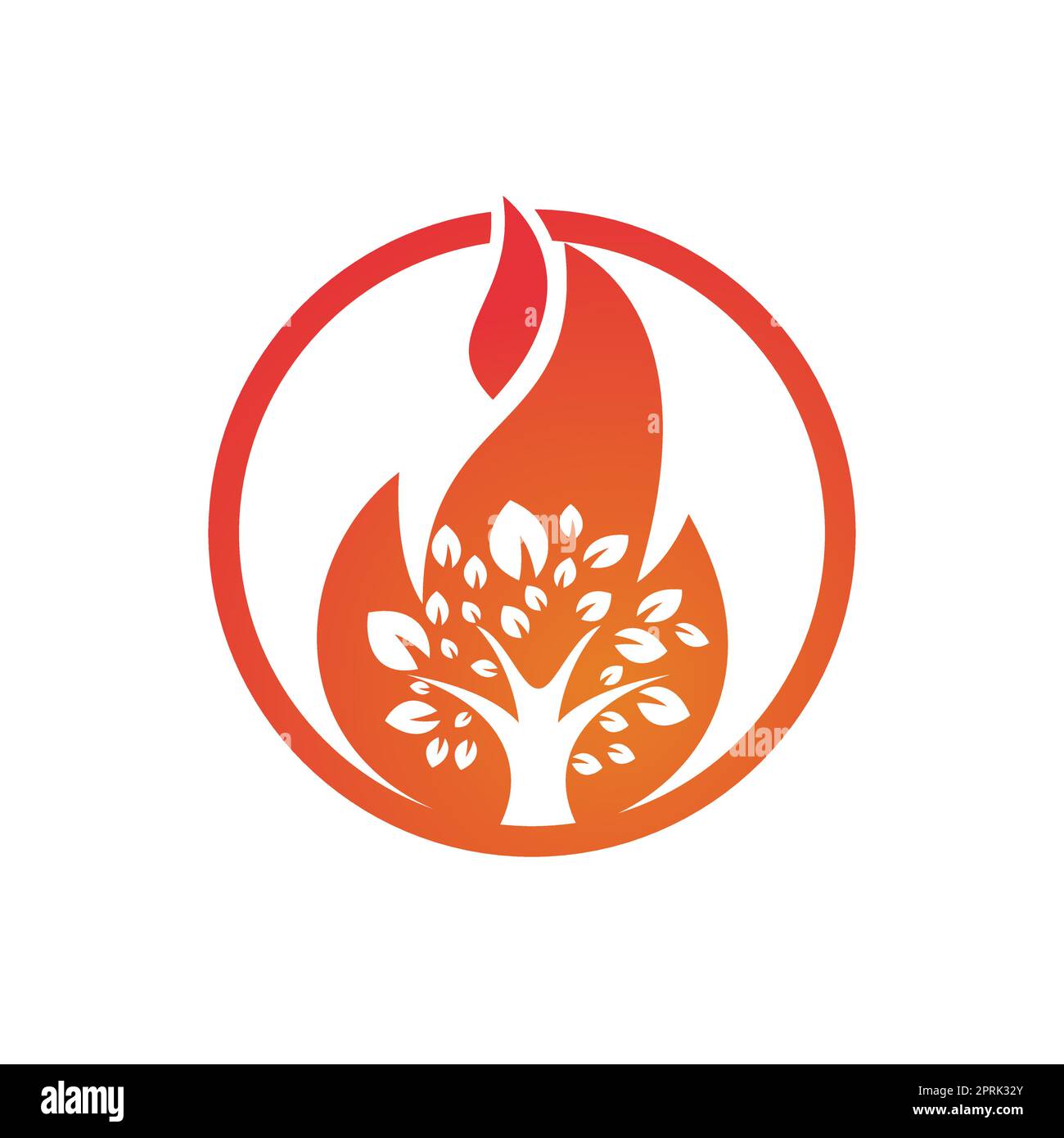 Fire Tree vector logo design template Stock Vector Image & Art - Alamy