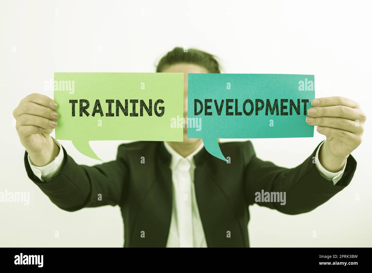 Handwriting text Training Development, Word Written on Learn and Expand skills and knowledge ...