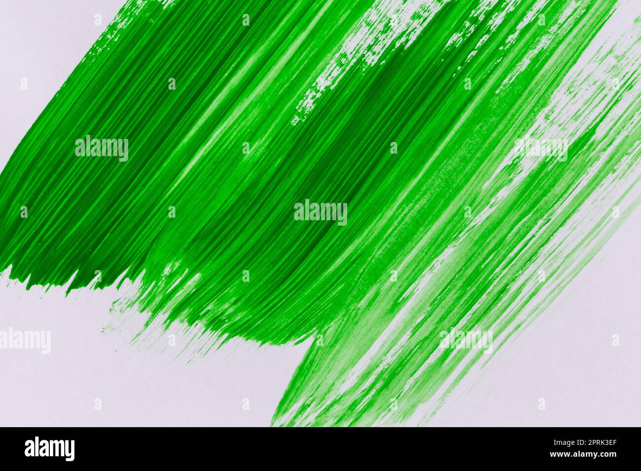 acrylic green paint texture background hand made brush on paper Stock ...