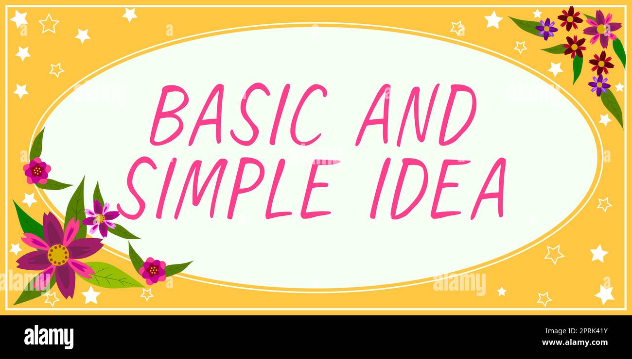Writing displaying text Basic And Simple Idea, Concept meaning Plain ...