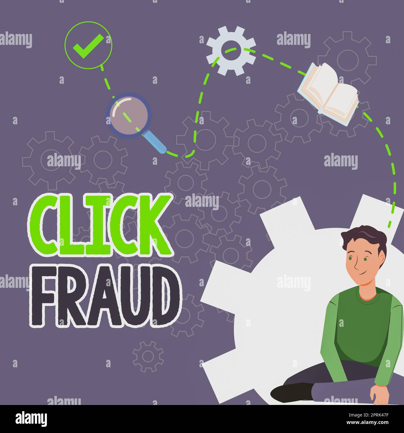 Sign displaying Click Fraud, Business showcase practice of repeatedly ...