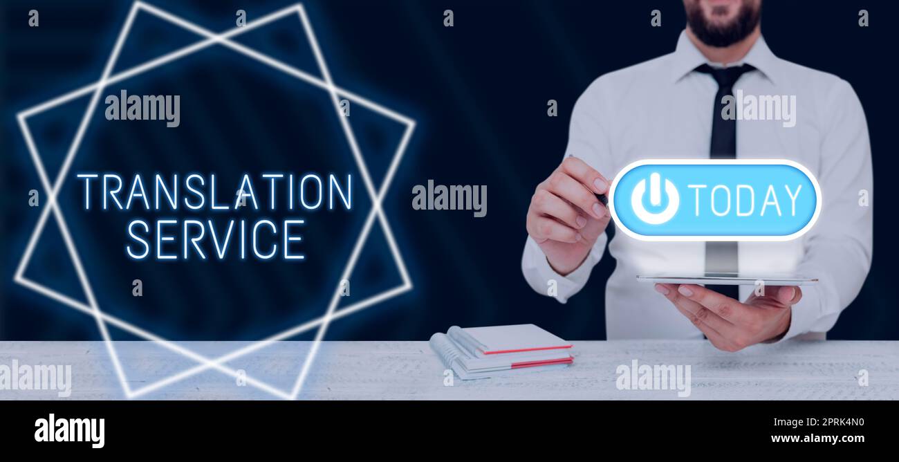 Handwriting text Translation Service, Internet Concept the Equivalent ...