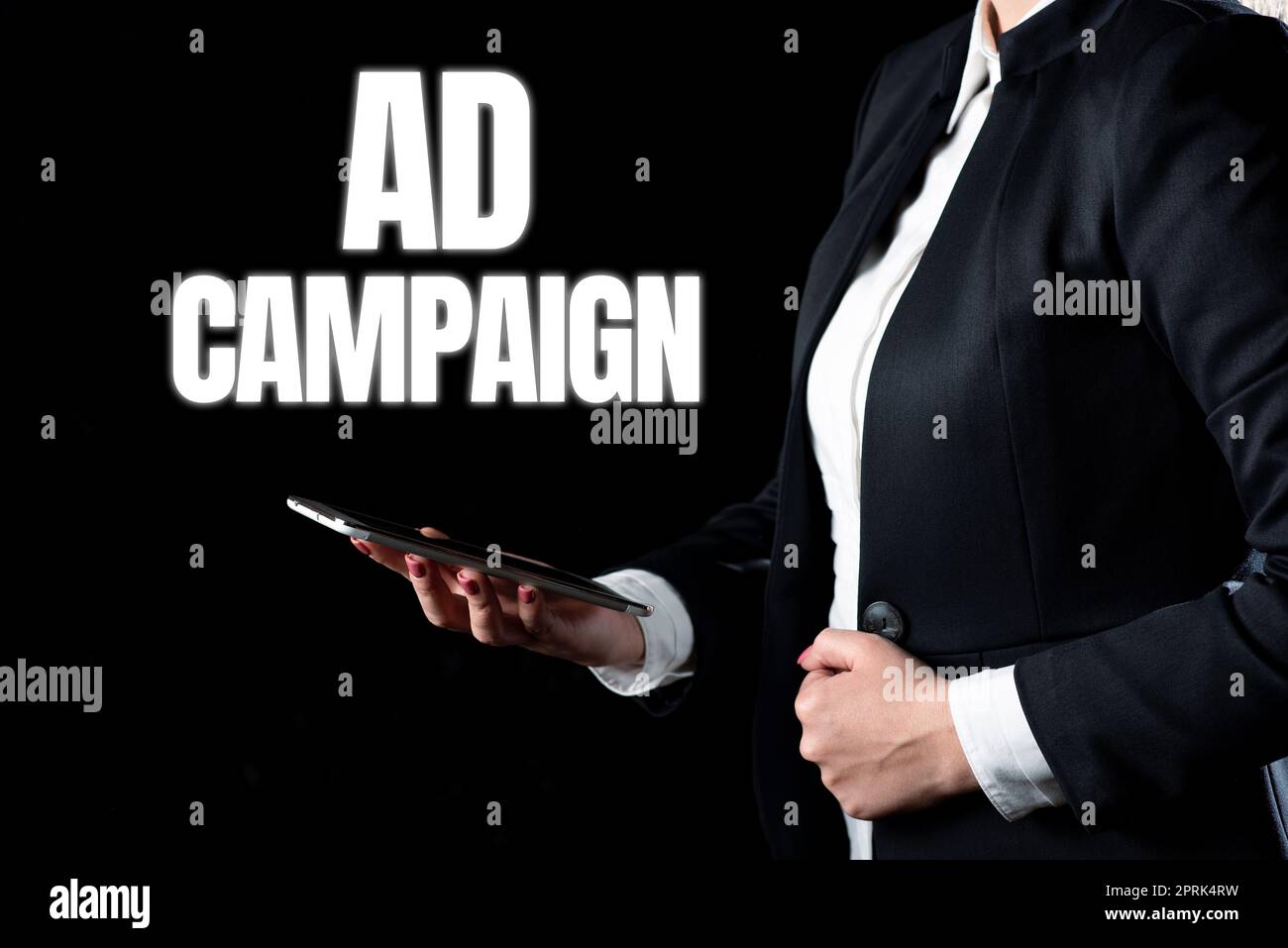 Inspiration showing sign Ad Campaign, Concept meaning promotion of ...