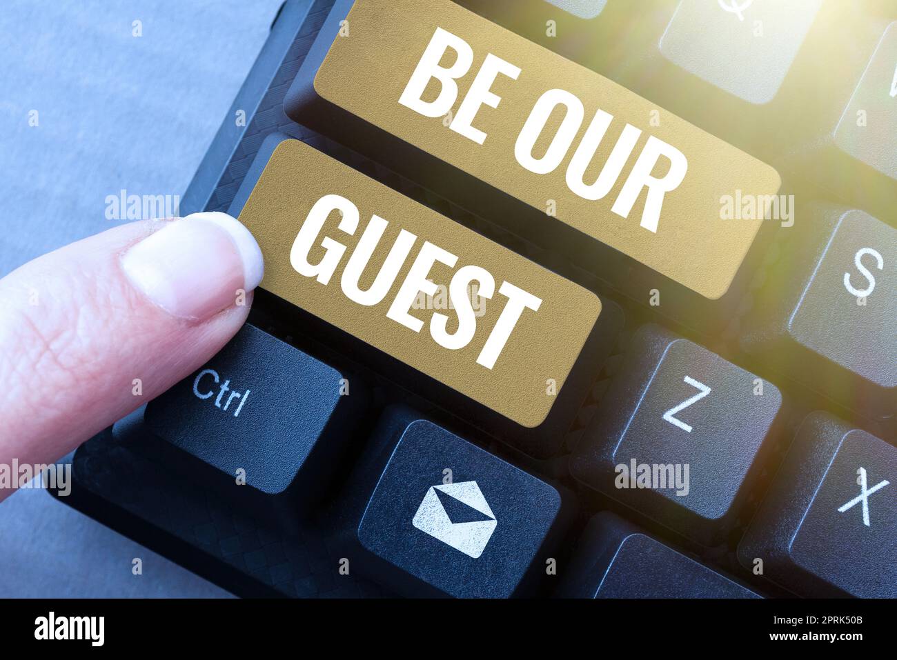 Writing displaying text Be Our Guest, Conceptual photo You are welcome ...