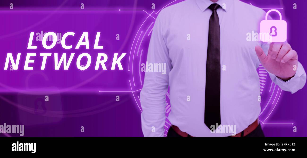 Text showing inspiration Local Network, Business concept Intranet LAN ...