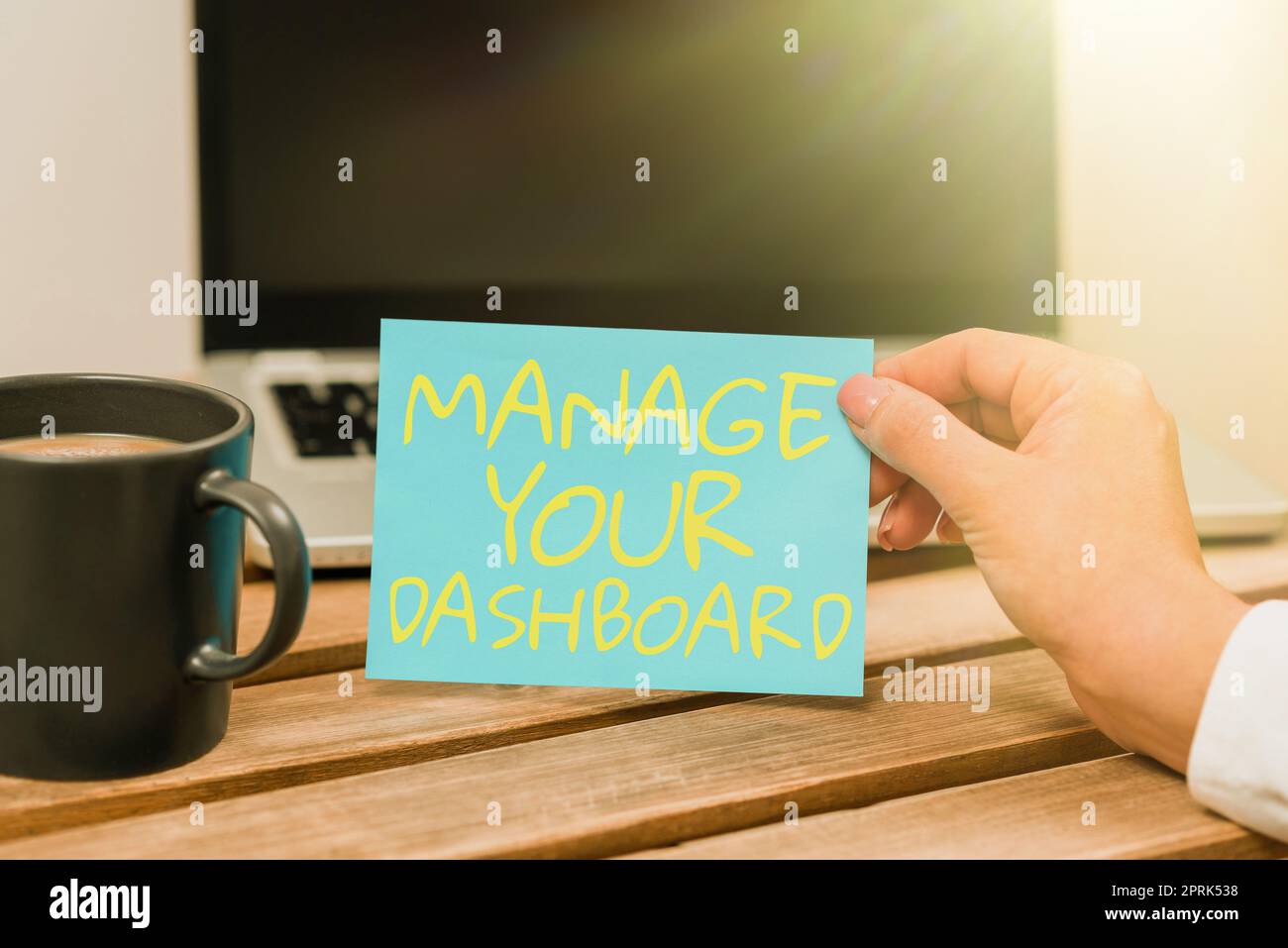 Hand writing sign Manage Your Dashboard, Concept meaning web landing ...