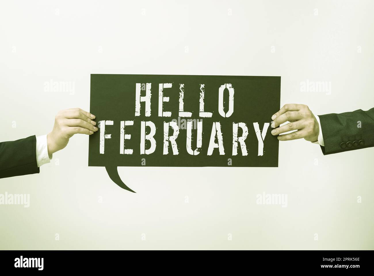 Conceptual display Hello February, Concept meaning greeting used when ...