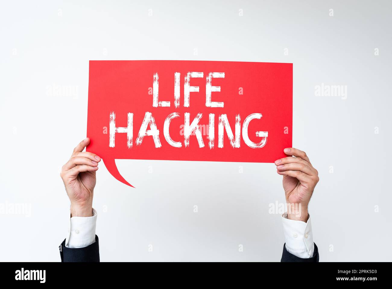 Hand writing sign Life Hacking, Business showcase Simple and clever ...
