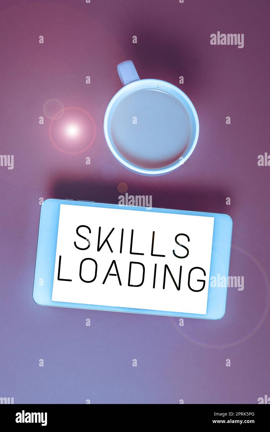 Handwriting text Skills Loading, Conceptual photo points out the degree ... Handwriting text Skills Loading, Conceptual photo points out the degree ...
