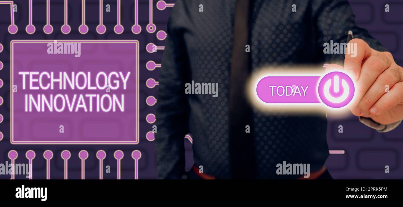 Text showing inspiration Technology Innovation, Business idea advanced ...