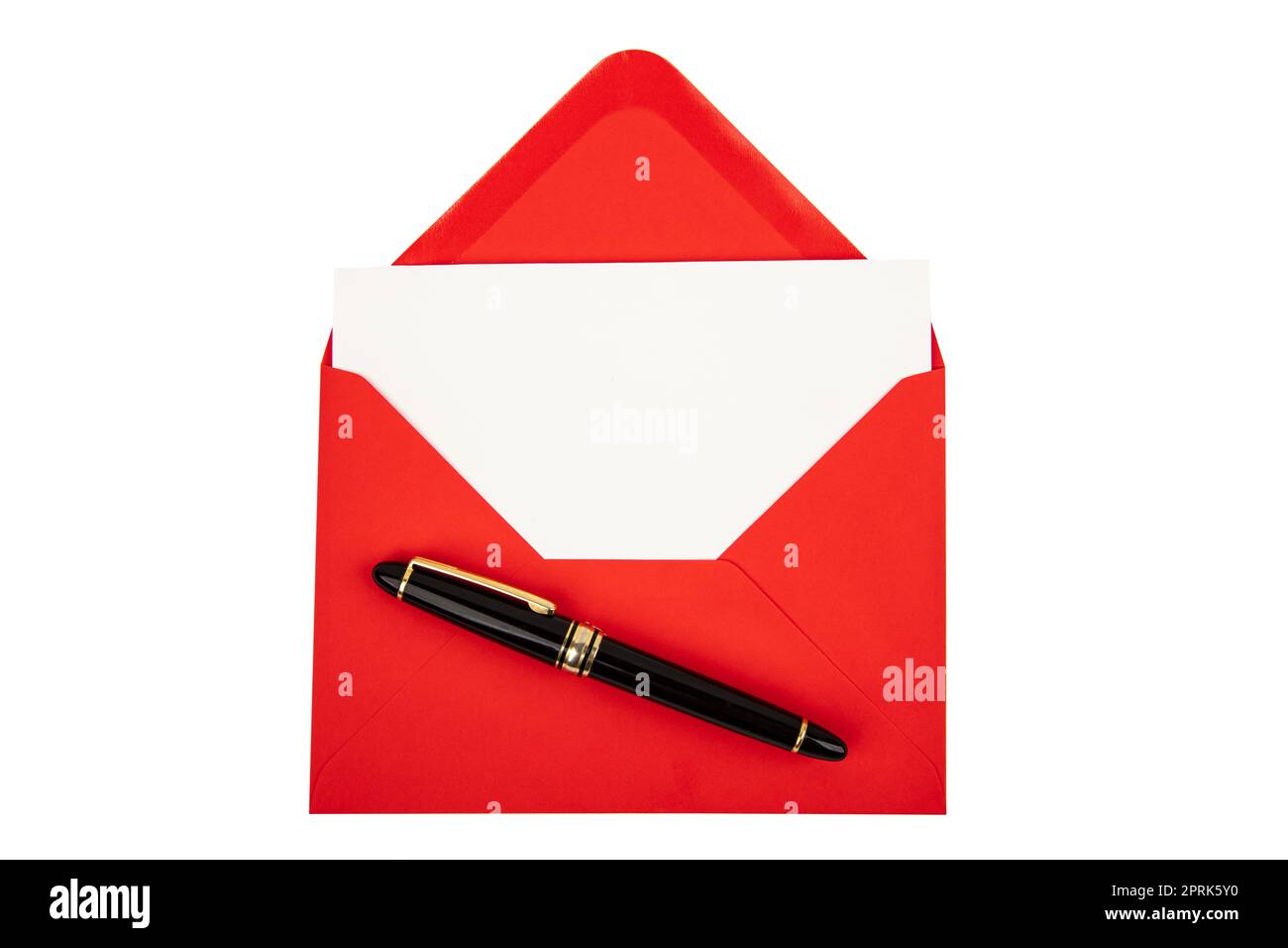 Envelope empty paper fountain pen Cut Out Stock Images & Pictures - Alamy