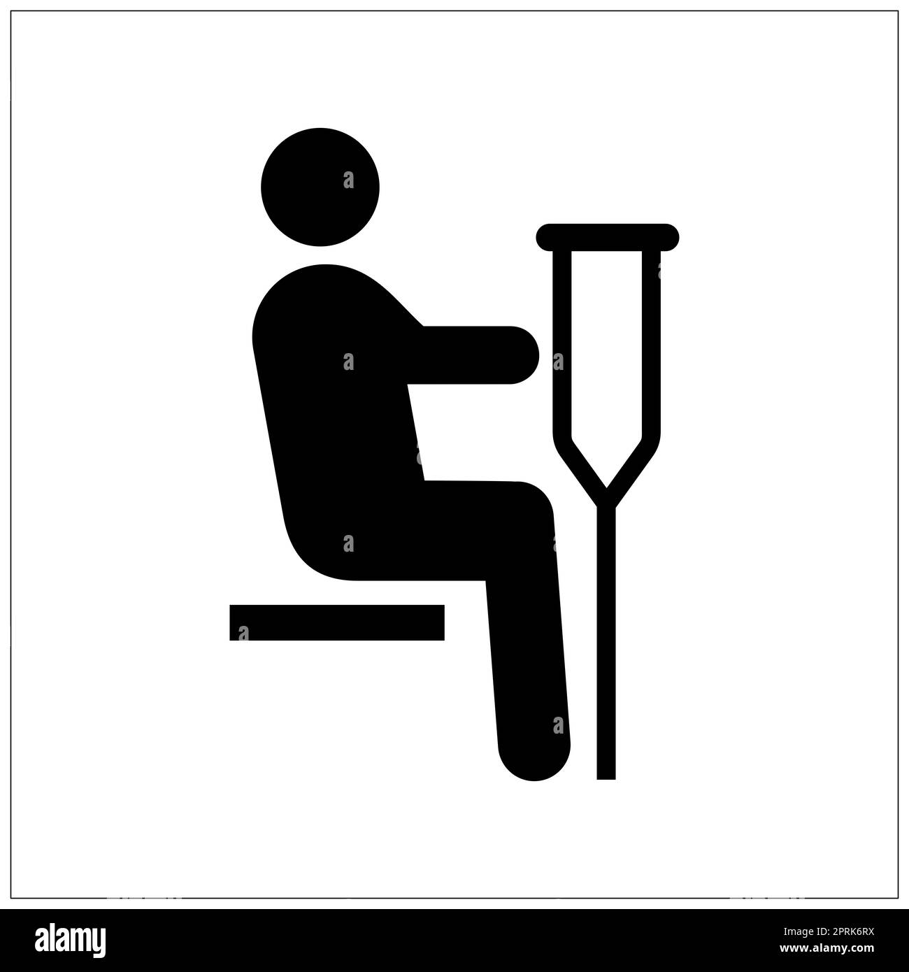 ISO 7001 priority seat for people with injuries Stock Photo - Alamy