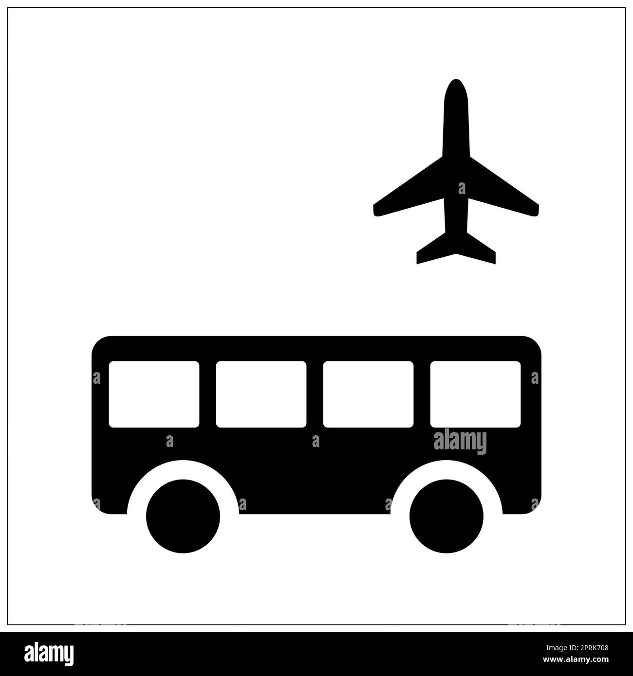 ISO 7001 airport bus sign Stock Photo - Alamy