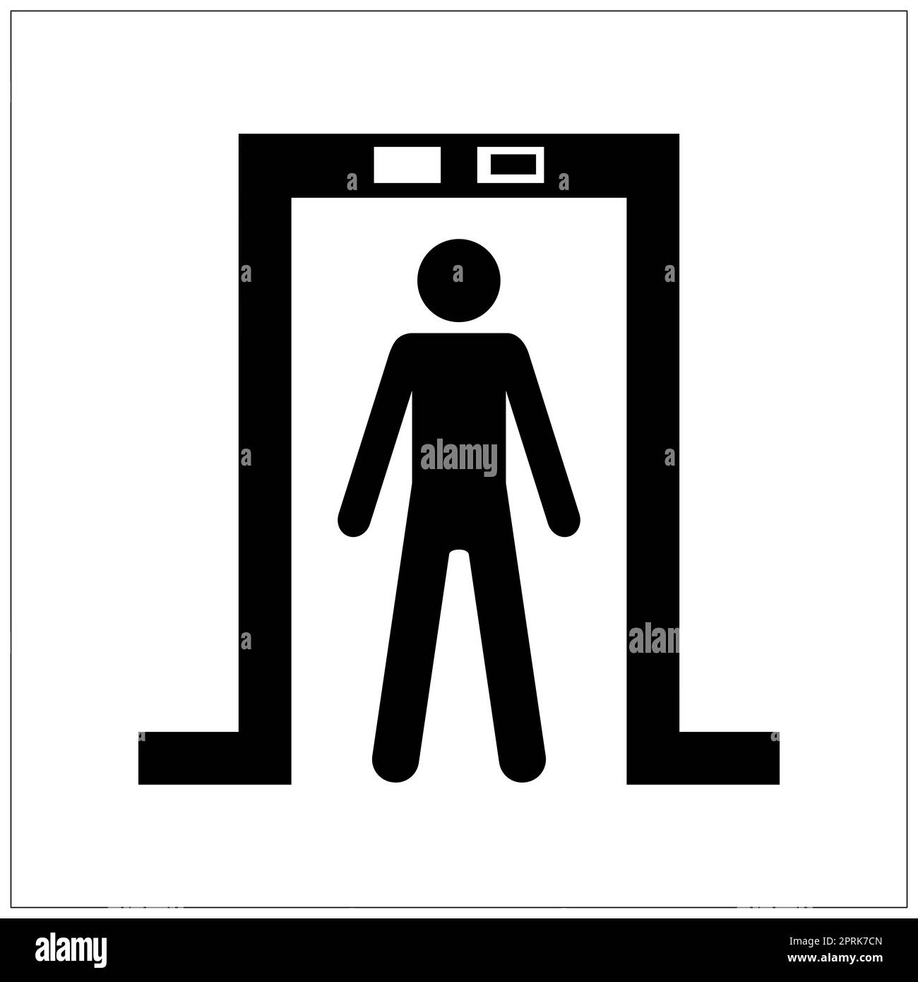 ISO 7001 security check sign Stock Photo - Alamy