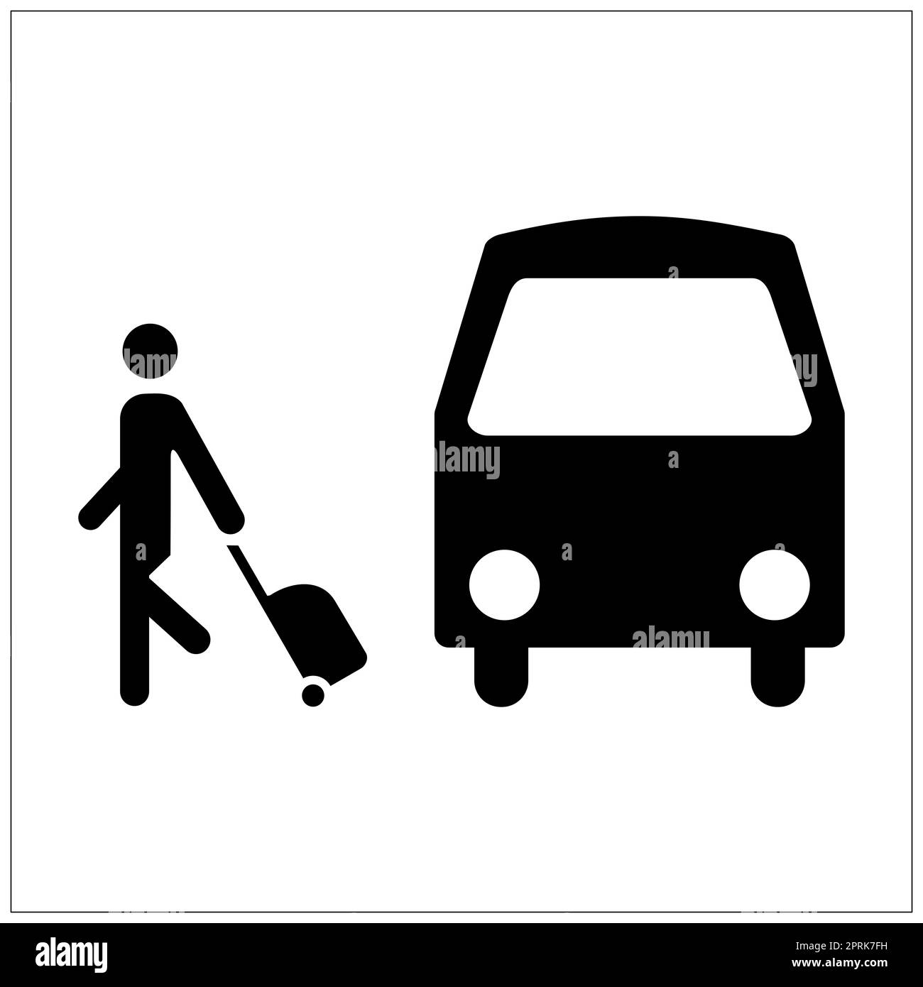 ISO 7001 bus disembarkation sign Stock Photo - Alamy