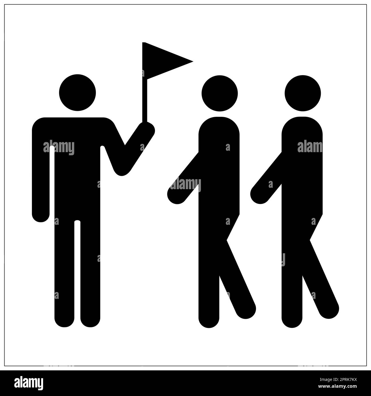 ISO 7001 tour group meeting point sign Stock Photo - Alamy