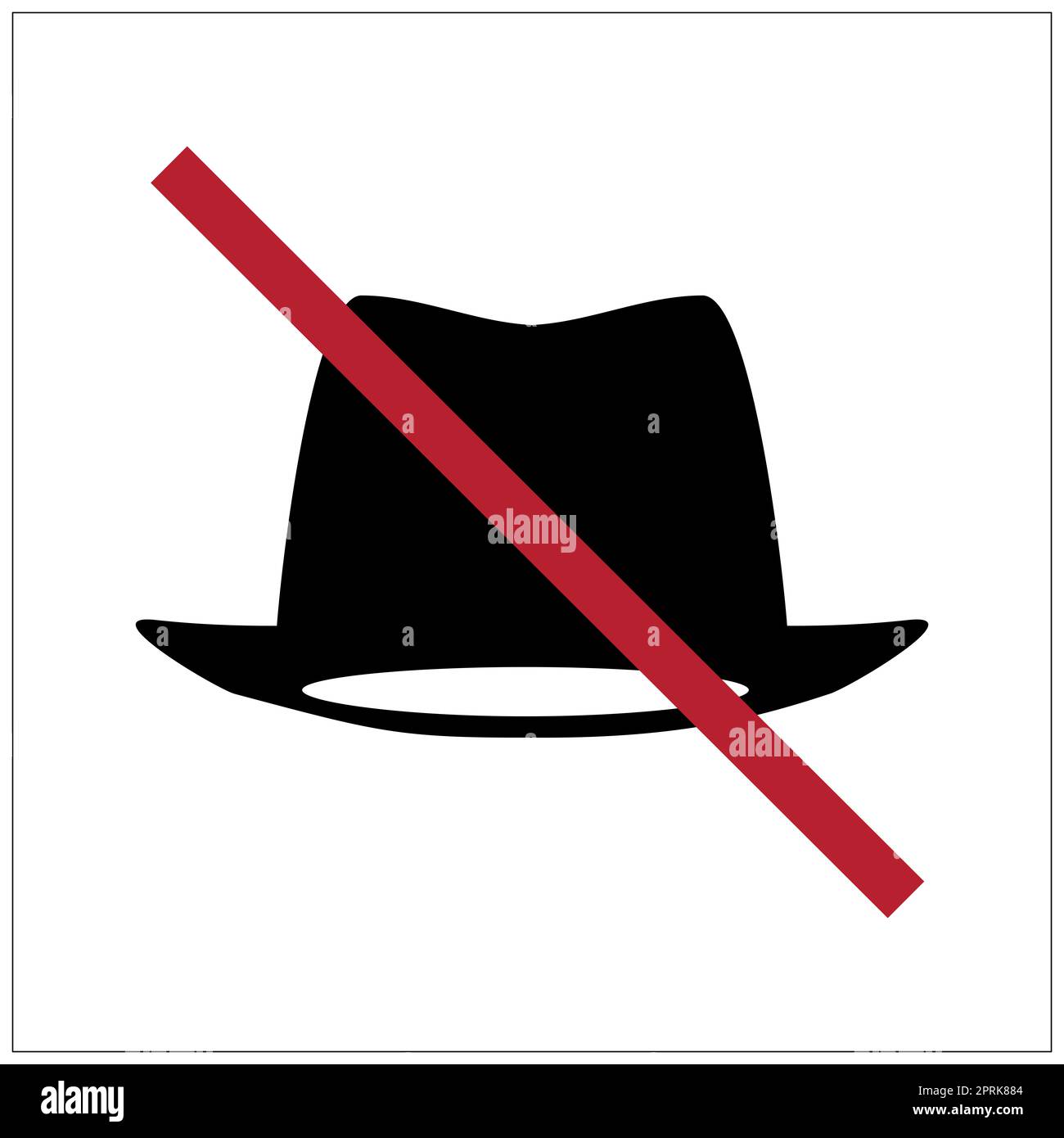 ISO 7001 no headwear sign Stock Photo - Alamy