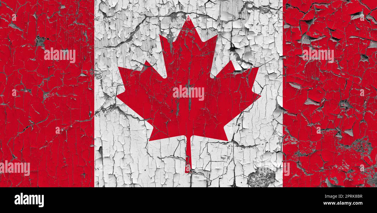 3D Flag of Canada on an old stone wall background Stock Photo - Alamy