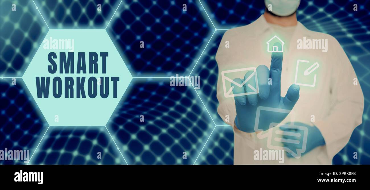 Text caption presenting Smart Workout, Business overview ...