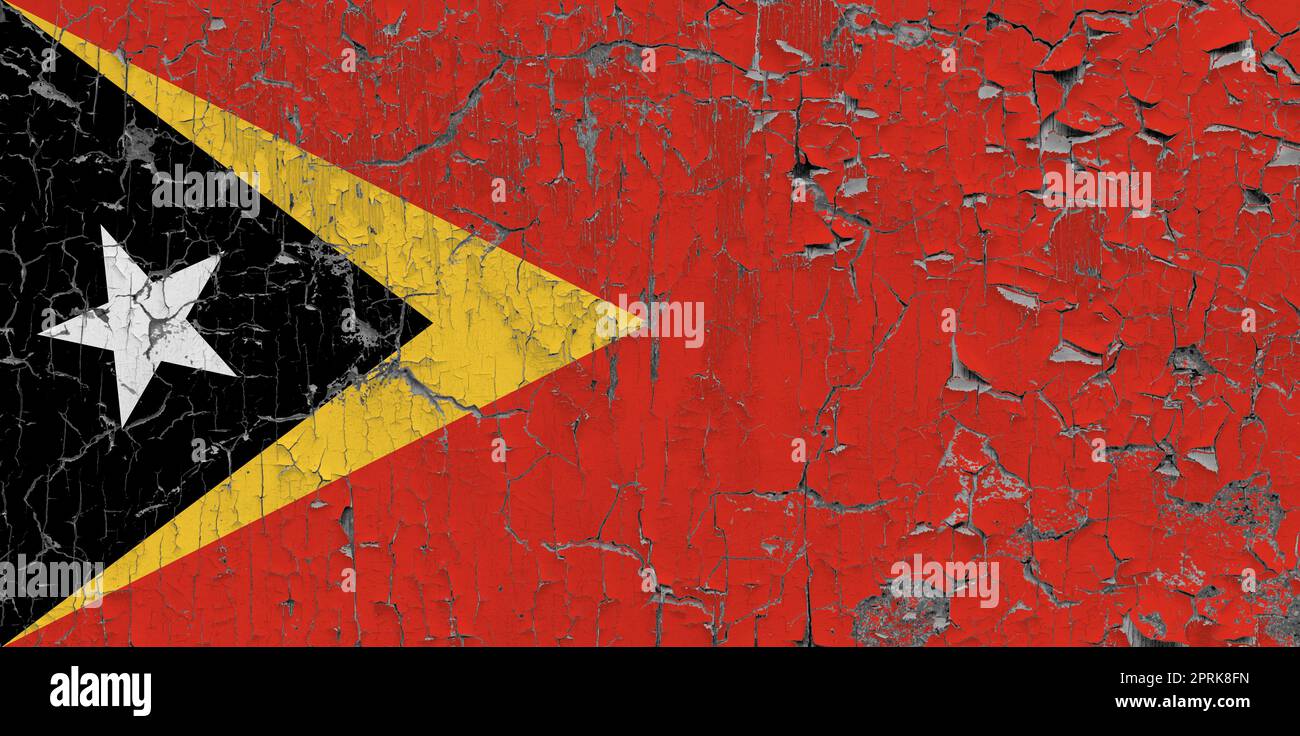 3D Flag of East Timor on an old stone wall background Stock Photo - Alamy