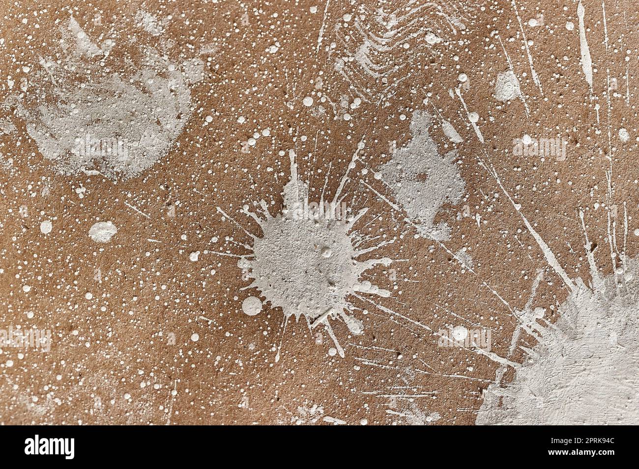 Paint splatter on floor abstract background of dried paint after DIY ...