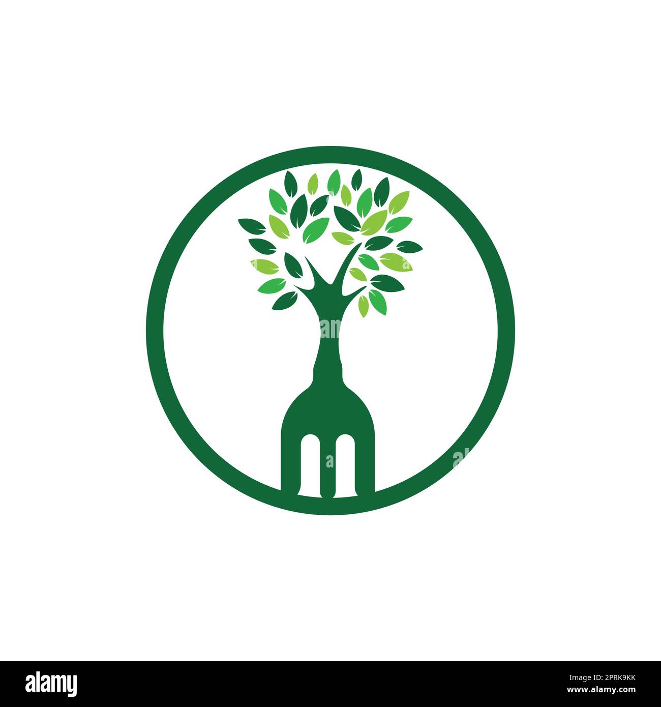 Fork tree vector logo design. Restaurant and farming logo concept Stock ...