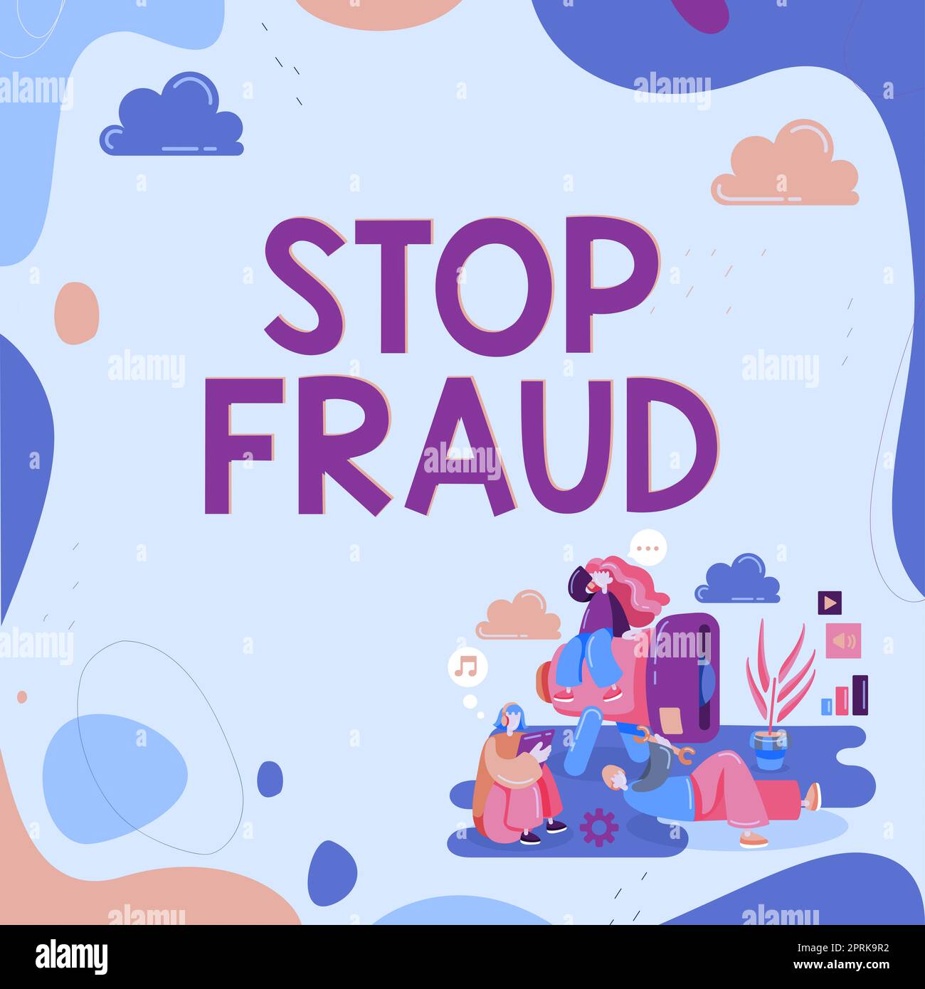 Conceptual display Stop Fraud, Business concept campaign advices ...