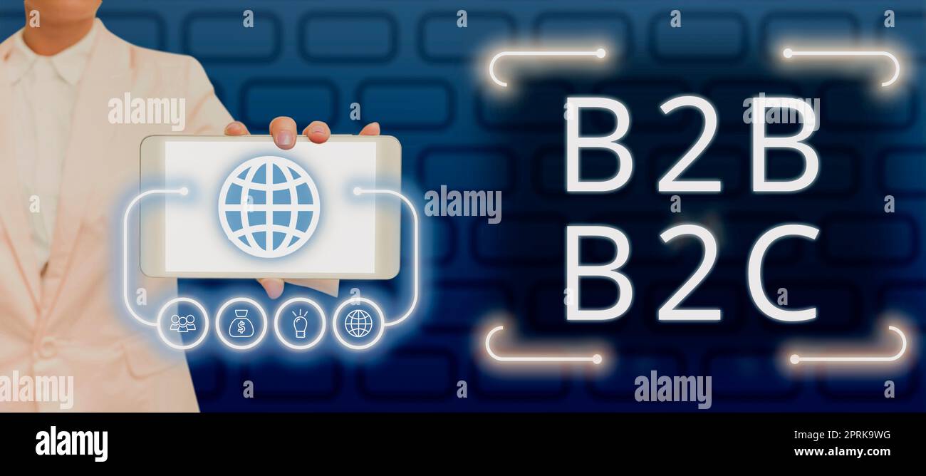 Text showing inspiration B2B B2C, Business approach two types for ... Text showing inspiration B2B B2C, Business approach two types for ...