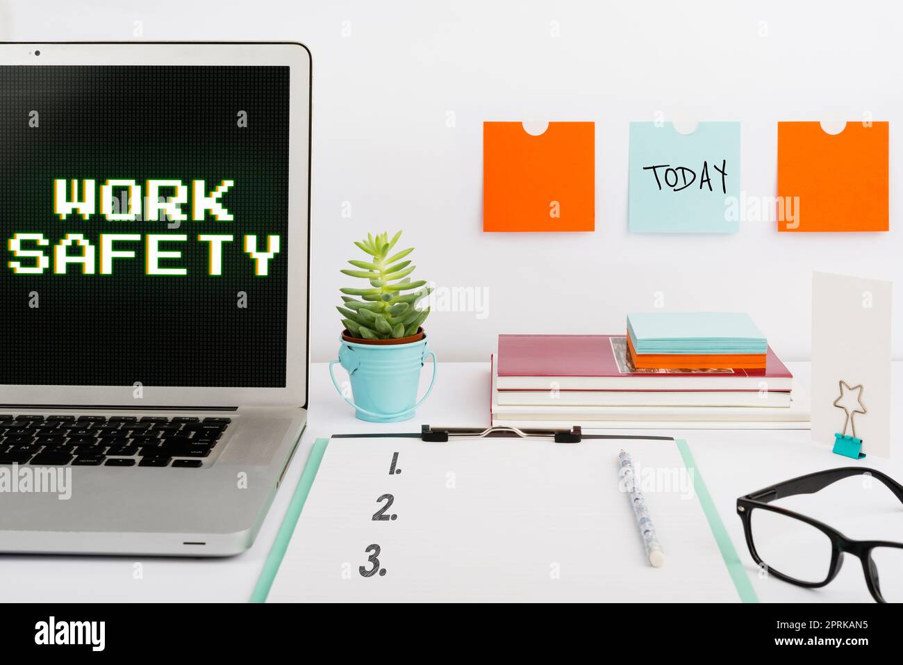 Sign displaying Work Safety, Word for preventive measures applied by ...