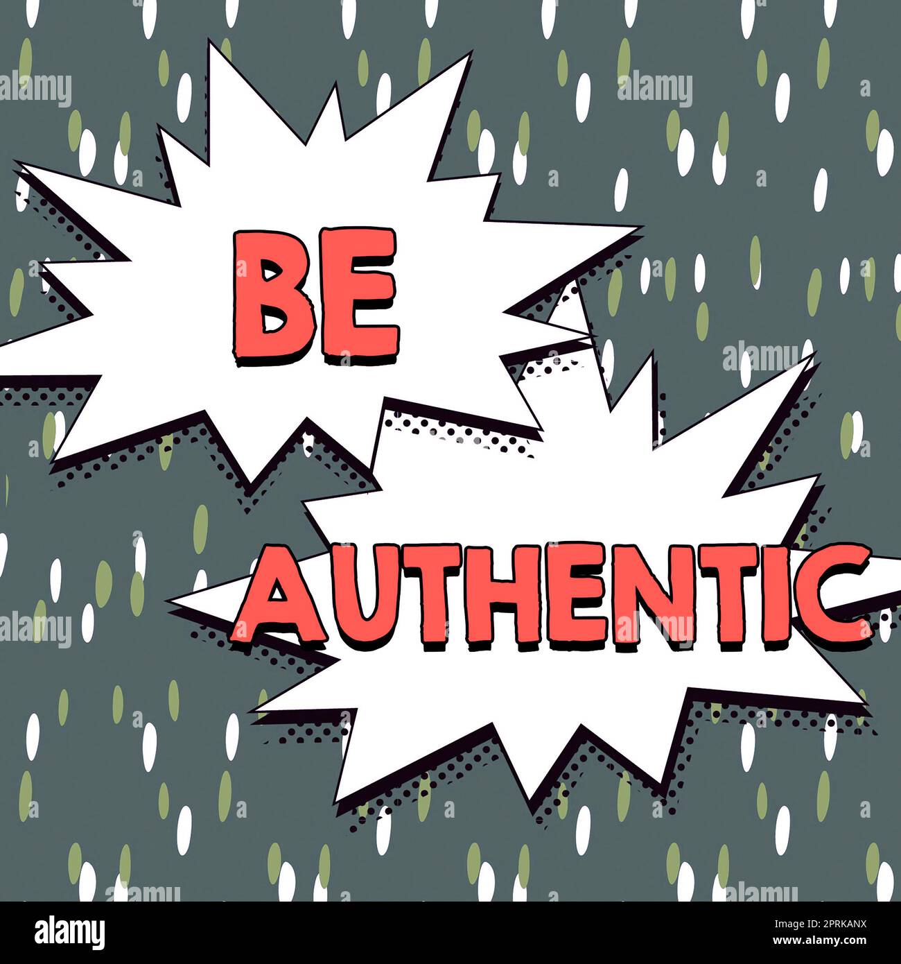 Conceptual display Be Authentic, Internet Concept being truth and ...