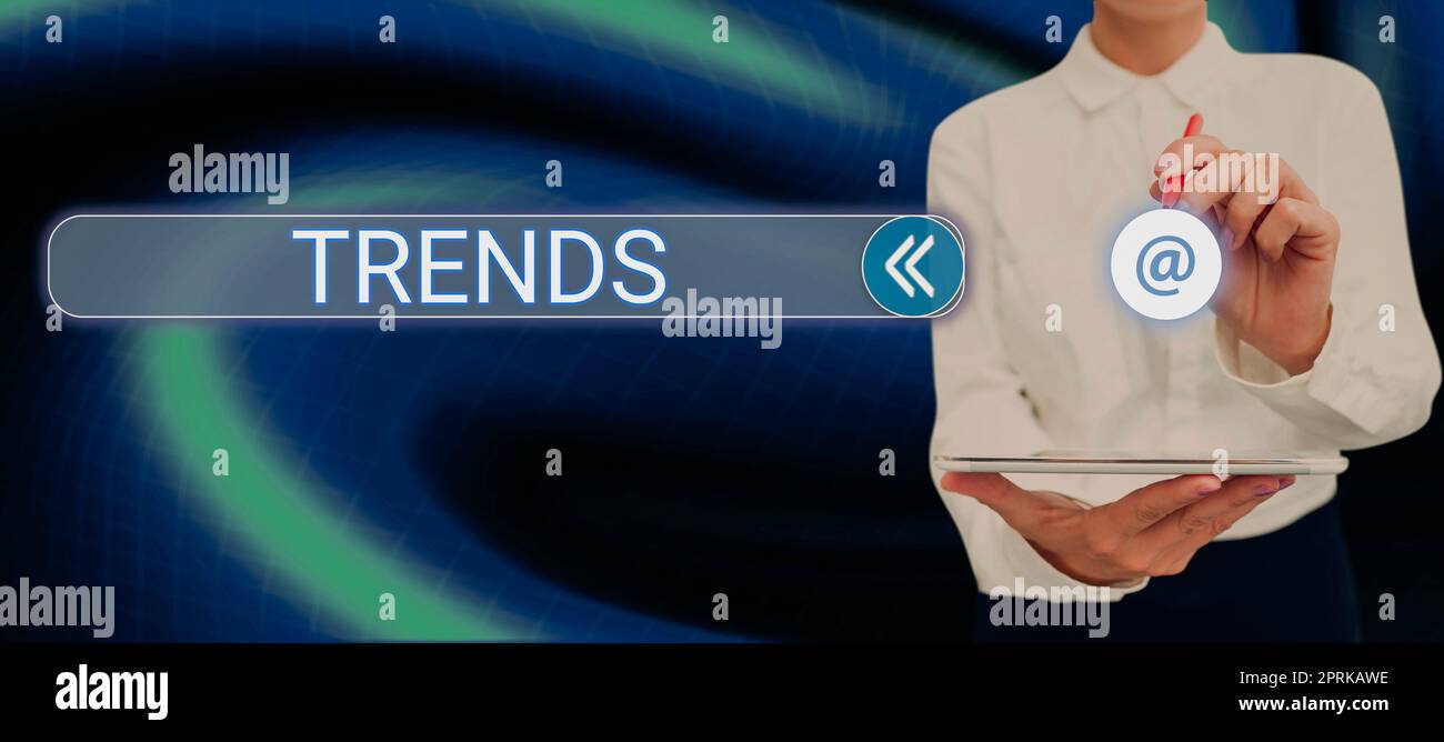 Handwriting text Trends, Business approach general tendency of data ...